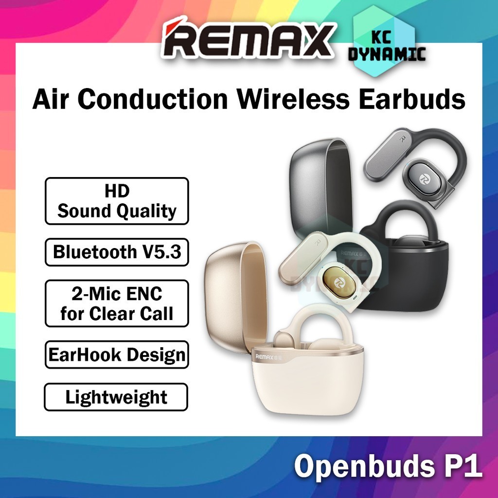 Remax Openbuds P1 Cloudong Series Ear Hook Air Conduction Wireless Earbuds Remax Bluetooth ...