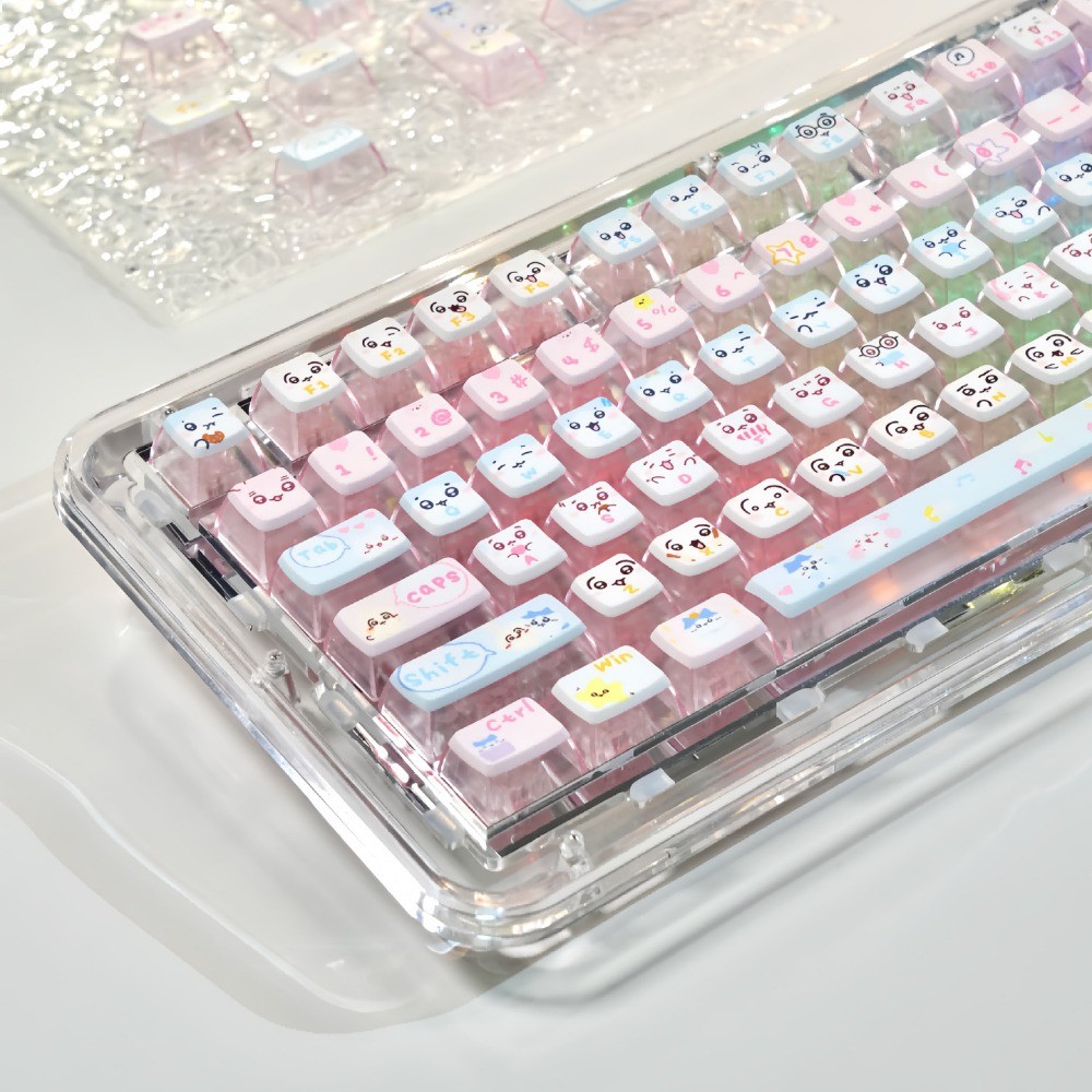 Chiikawa Keycap OEM Profile PC 113 Keys Four-sided Light Transmission ...