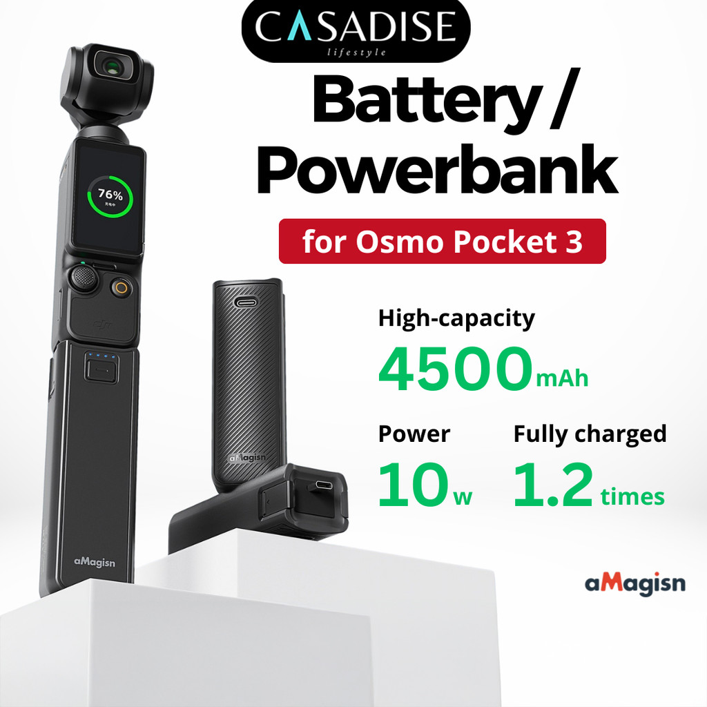 (SG) aMagisn 4500mAh Powerbank for DJI Osmo Pocket 3, Battery Handle Power Bank 106g | Shopee ...