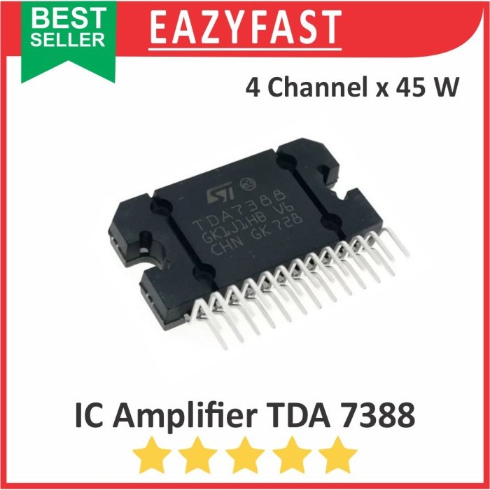 Ic Audio Power Amplifier TDA7388 TDA 7388 Transistor Chip Amplifier ...