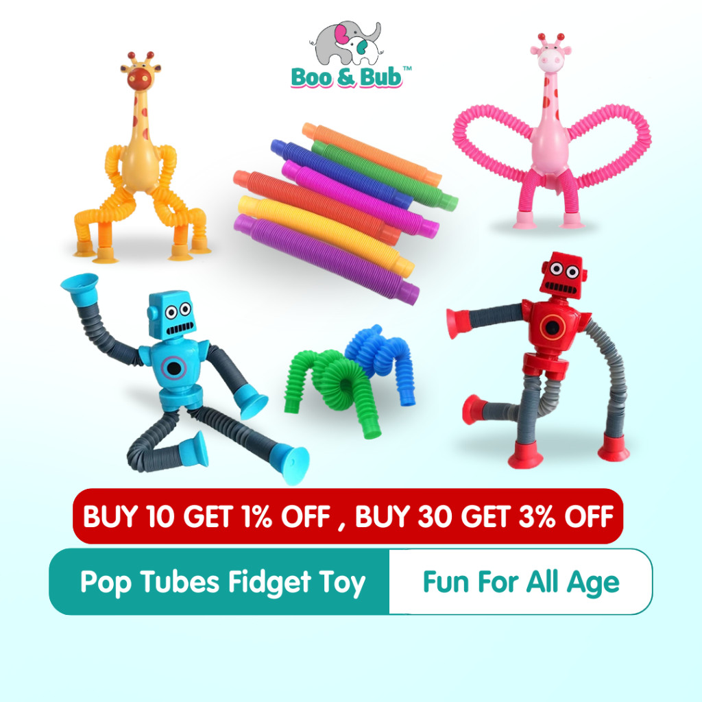 🐘Boo&Bub🐘 Pop Tubes Fidget Toy Autism Toys Sensory Stretch Tubes ...