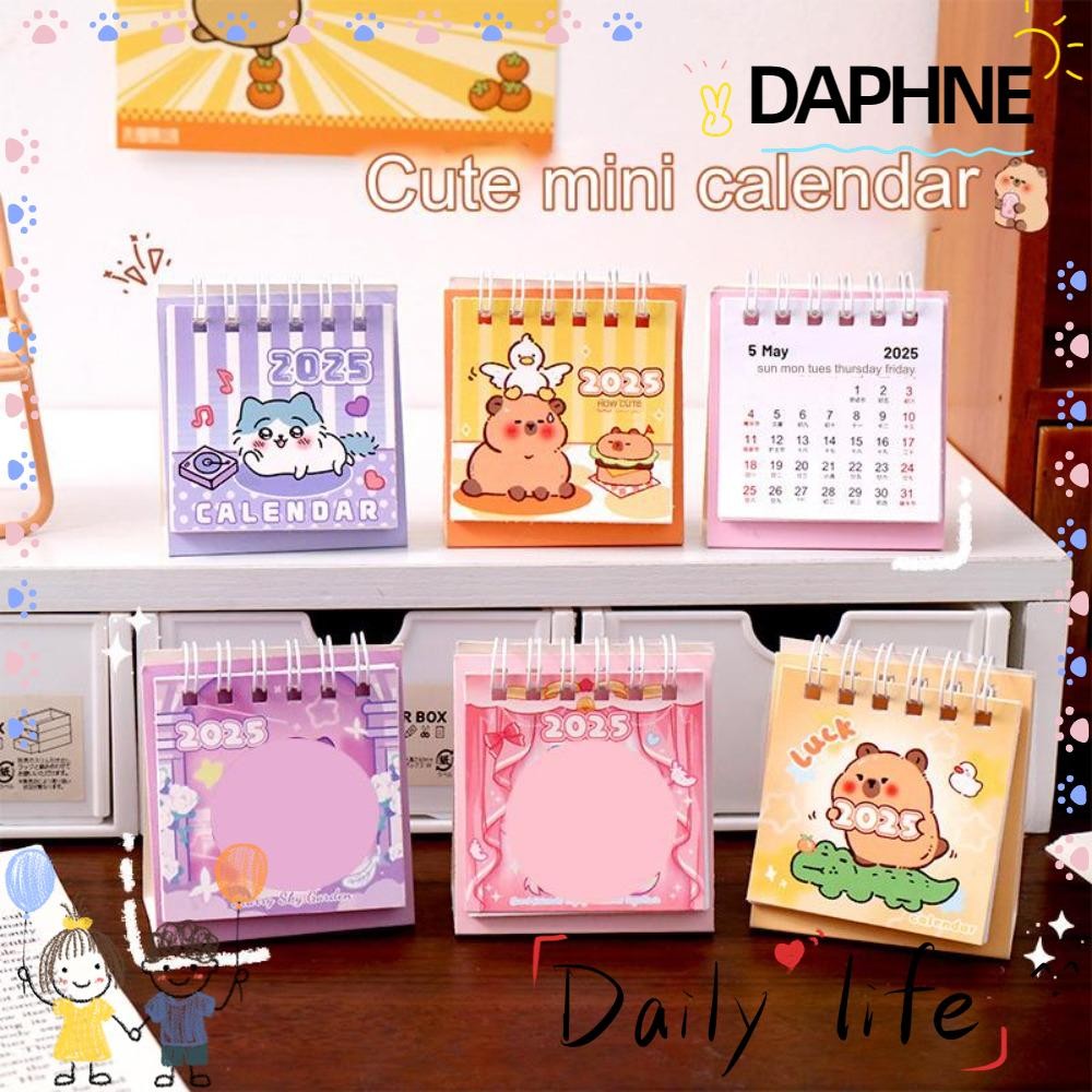 DAPHNE Capybara Calendars, 2025 Reminder Mini Desktop Calendars ...
