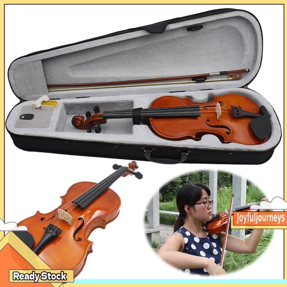 Violin 4/4 Full Size Kit with Case Violin Fiddle Set for Beginner ...