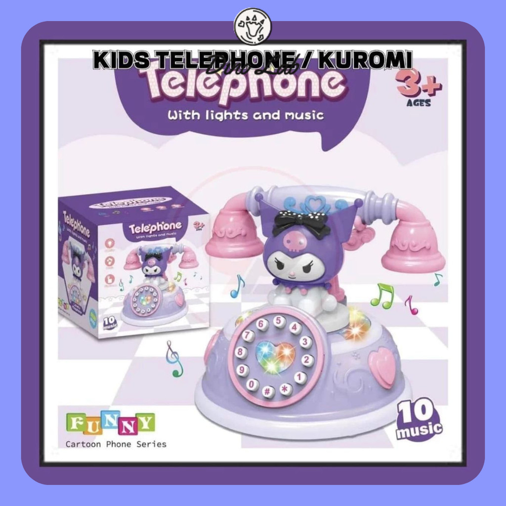 Telephone Toys With Light And Songs Kuromi Phone kids phone toys ...