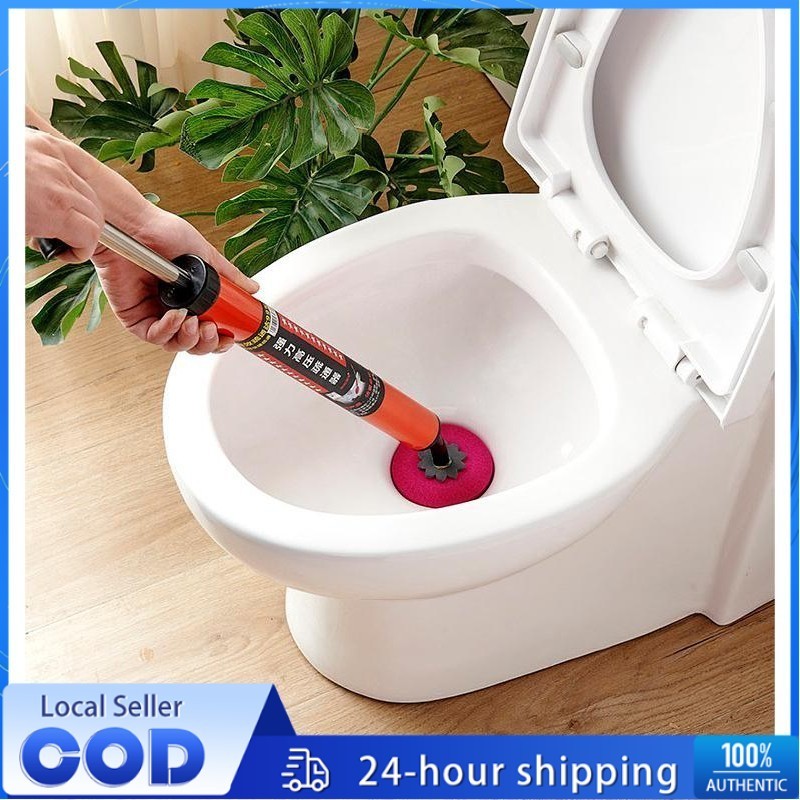 High Pressure Toilet plunger Quickly Clogged Remover Tool for Bathroom Pipe Floor Drain clog ...