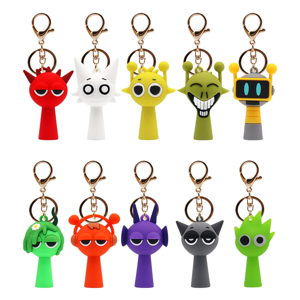 3D Sprunki Incredibox Rhythm Box Keychain Game Peripheral Cartoon ...