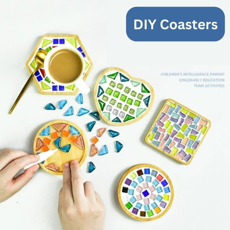 DIY Mosaic Coaster Craft Kit Handicraft For Adults & Children's Day ...