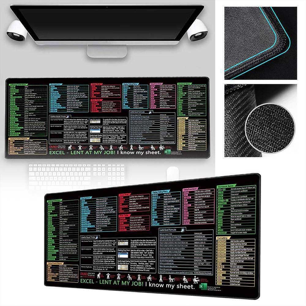 Excel Shortcuts Cheat Sheet Office Mouse Pad Keyboard Mats | Shopee ...