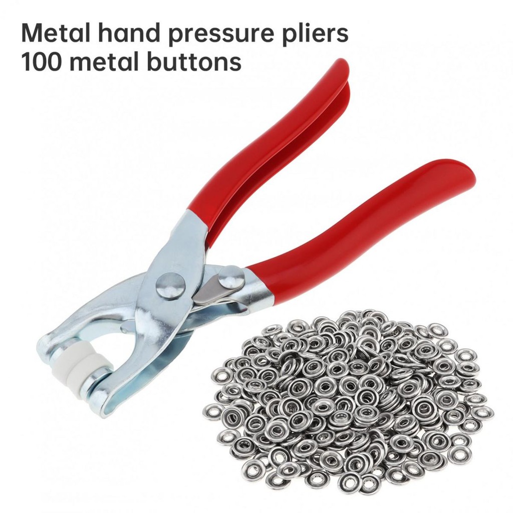 9.5mm Metal Five Claw Buckle Plier with 100pcs Metal Snap Buttons for ...