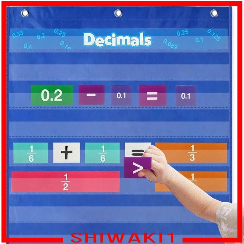 [Shiwaki1] Decimals and Fractions Pocket Chart Material Cards Boys ...
