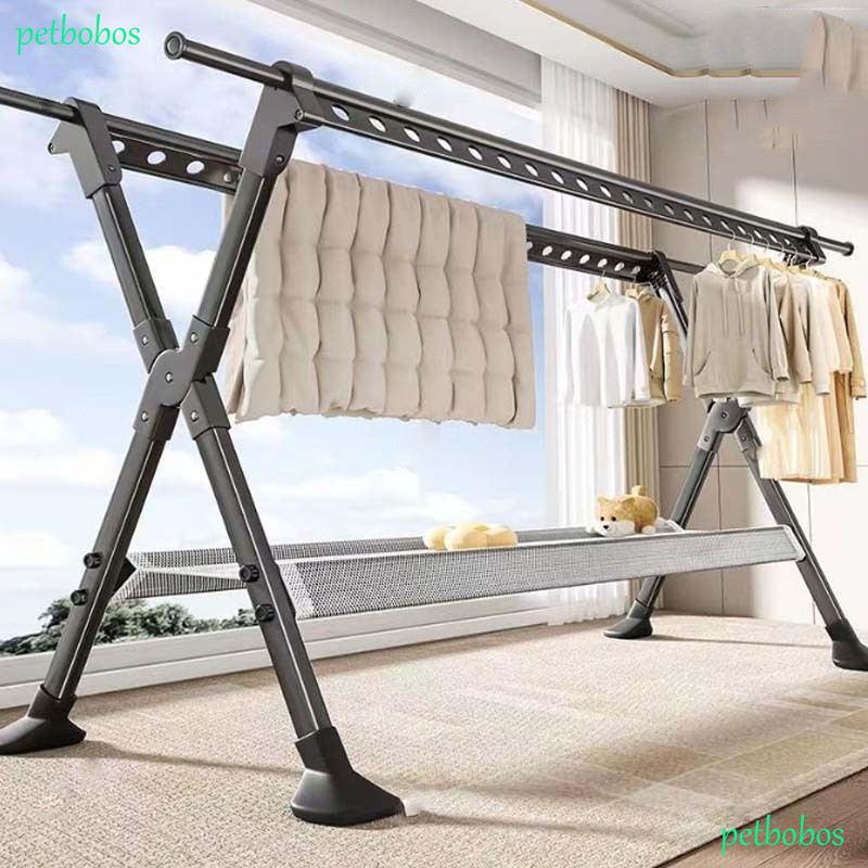 Drying Rack Floor-standing Clothes Drying Rack Windproof Bold Aluminum ...