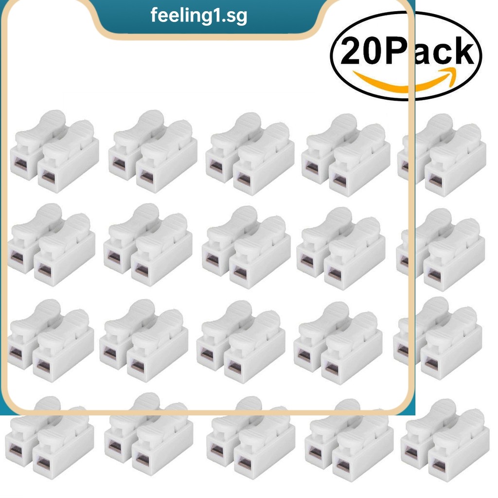 feeling1.sg ️20Pcs CH2 Spring Quick Wire Connector Cable Clamp Terminal ...