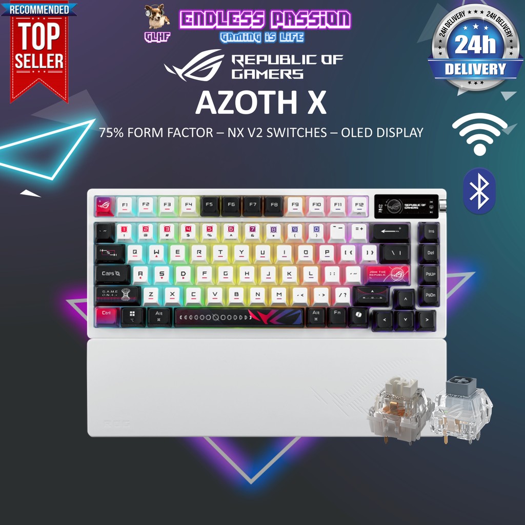 ASUS ROG Azoth X 75% Custom Gaming Keyboard | Shopee Singapore