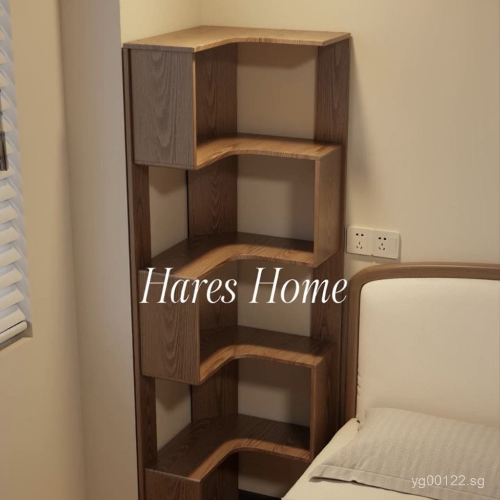Floor Storage Shelf Home Corner Cabinet Wall Bookshelf#Corner Multi ...