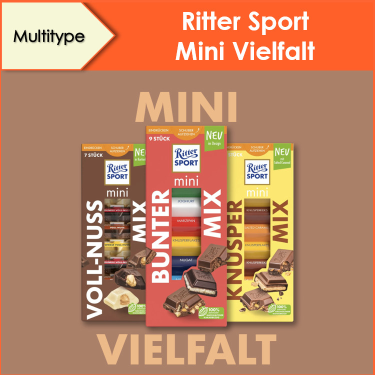 Ritter Sport Mini Whole Nut Mix Colorful Mix Crispy Mix 116g -150g ...