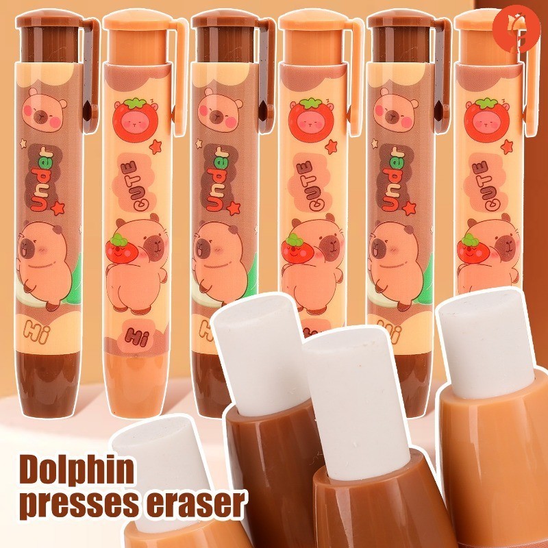 Portable Student Stationery Drawing Erasers - Cute Dolphin Press Skin ...