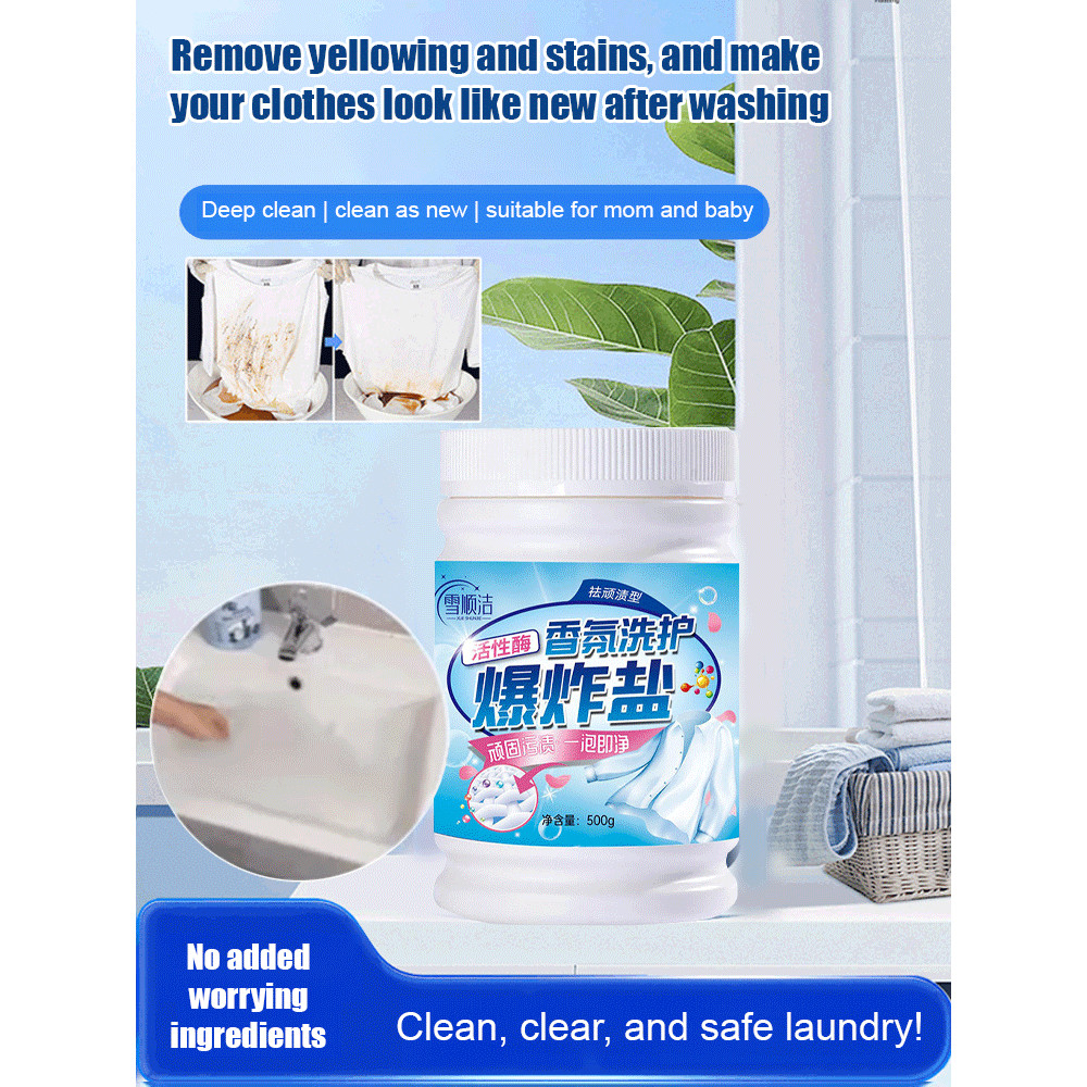 Remove yellowing and whitening laundry detergent Clean Salt ...