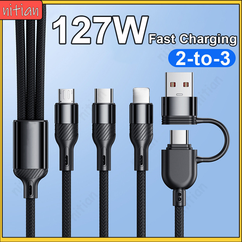 127W Super Fast Charging Multi-interface 5 in 1 USB Type C to Type C ...