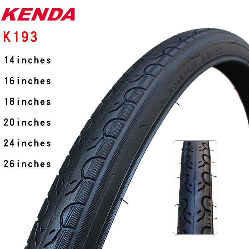 Kenda bike tire k193 steel tire 14 16 18 20 24 26 inch 1.25 1.5 1.75 1.95 20 * 1-1 / 8 26 * 1-3 ...