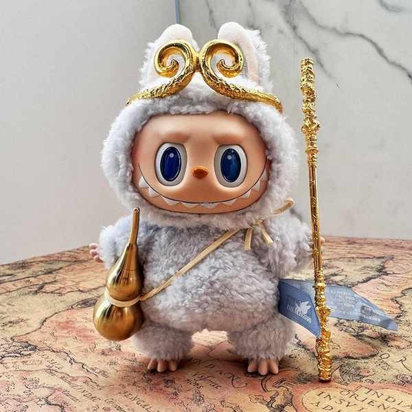 Labubu doll clothes Sun Wukong clothes Labubu black Wukong three-piece ...