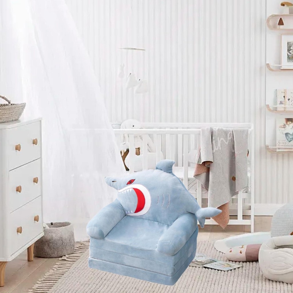 [szxflie3xh] Kids Folding Chair Bed Shark Sofa Chair Children Versatile ...