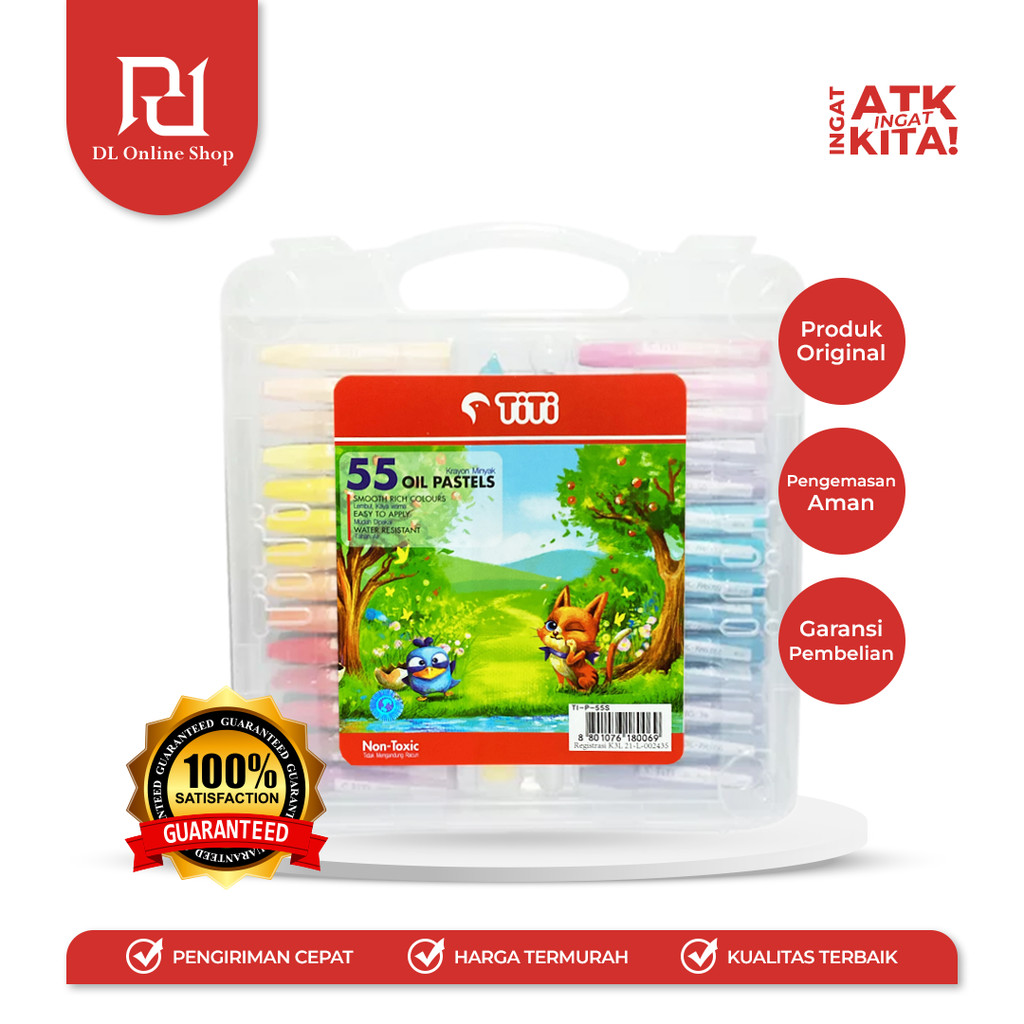Titi CRAYON OIL/ CRAYON OIL PASTEL 55 TI-P-55S (1SET) | Shopee Singapore