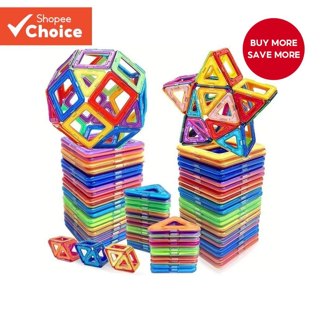 40pcs and 80pcs Magnetic Building Blocks Large Size DIY Magnet Children ...