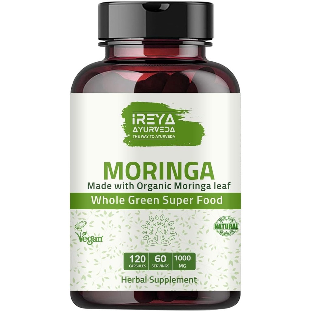 Moringa Capsule 1000 mg (120 Capsules), Moringa Powder Capsules Made ...