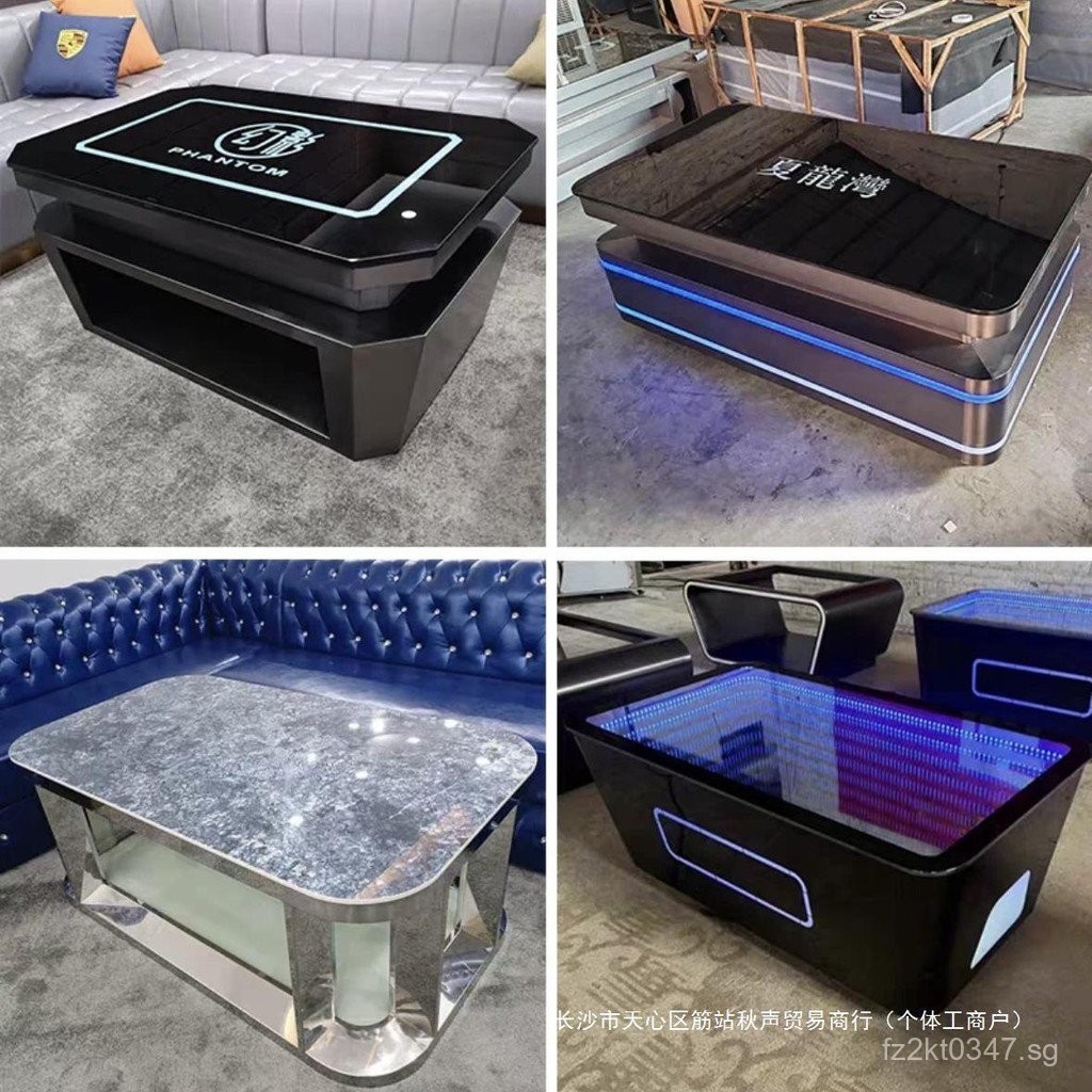 Luminous KTV Sofa Nightclub Coffee Table Coffee Table Set Bar Booth ...