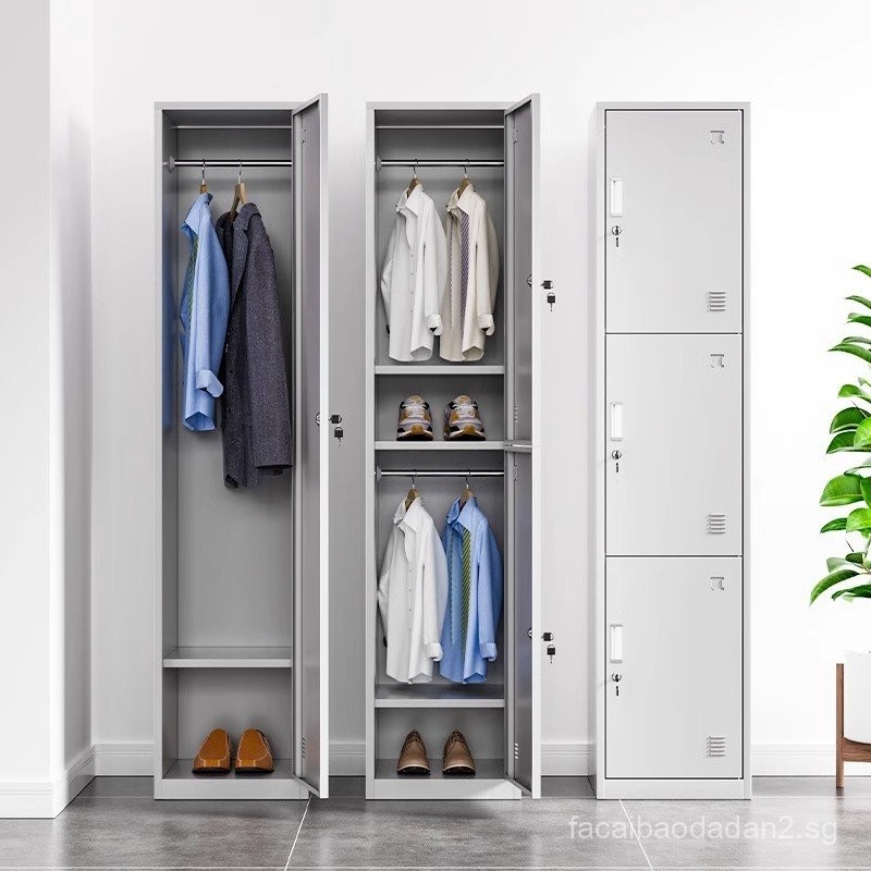 Office Wardrobe Single-Door Wardrobe Iron Locker Small Apartment Gap ...