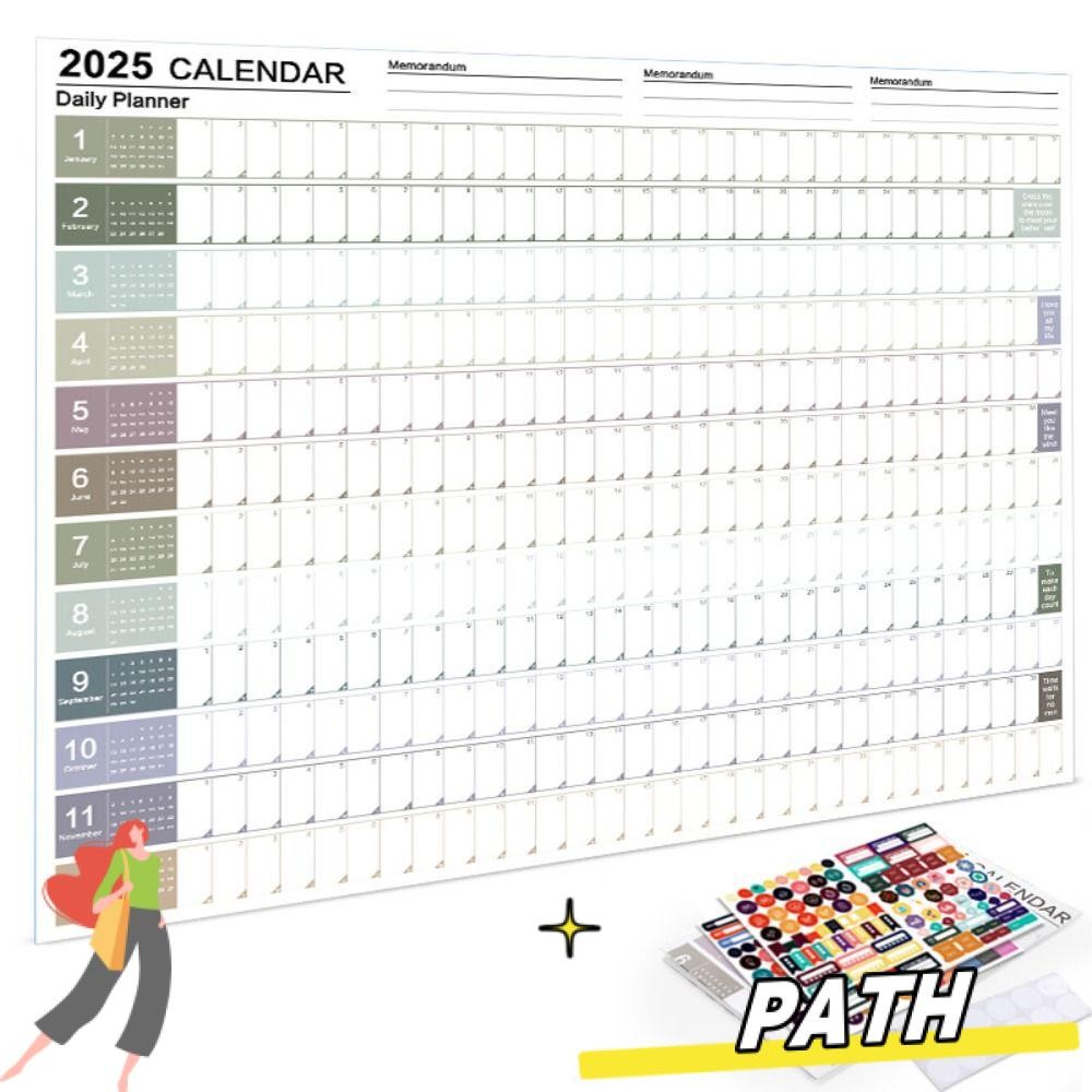 PATH Wall Hanging Calendar, Agenda Organizer 2025 Calendar Planner ...