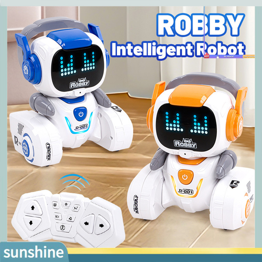 [Sun] Kids Remote Control Robot Toy with LED Eyes Programming Touch ...