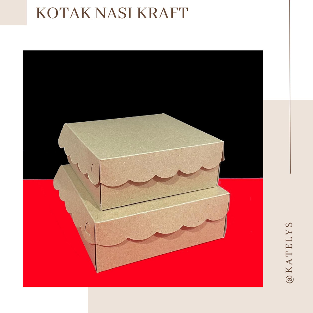 Kraft Rice Box | Kraft Rice Box | Box | Dus Rice Box | Shopee Singapore