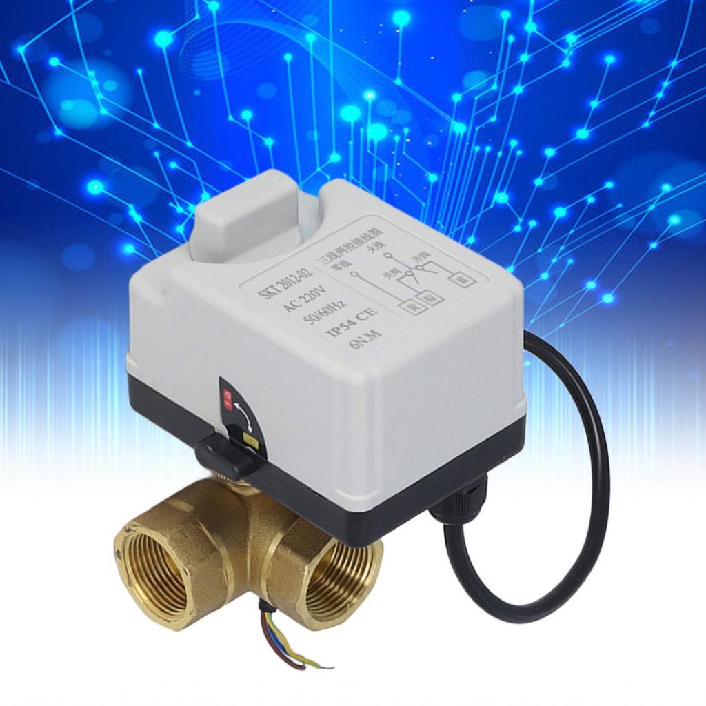 Motorized Ball Valve AC 220V DN20 for Pipe Flow Control | Shopee Singapore