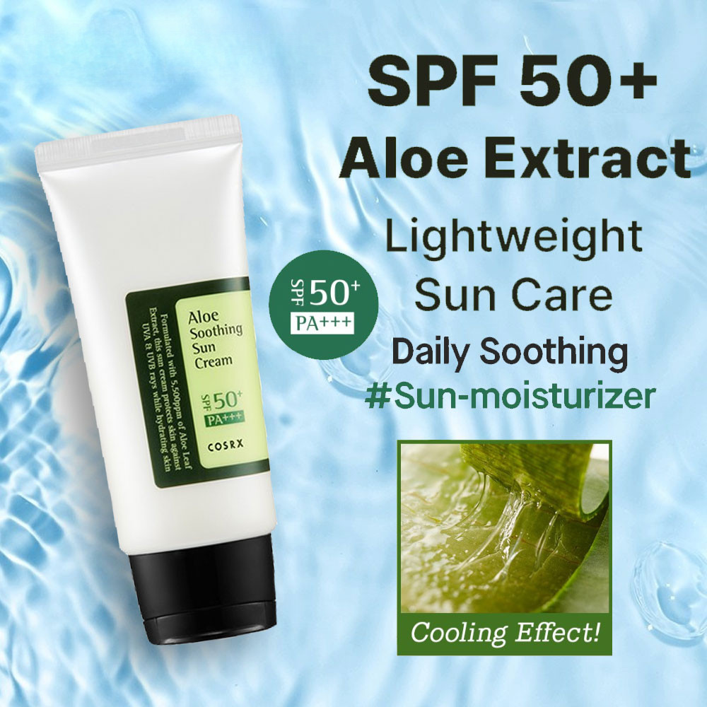 Sunscreen SPF 50 PA+++ Aloe Soothing Sun Cream Sunblock Face And Body ...