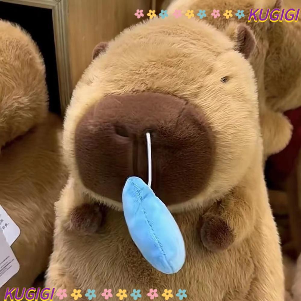 KUGIGI Capibara Plushy, PP Cotton Stretchable Capybara Snotty Doll ...