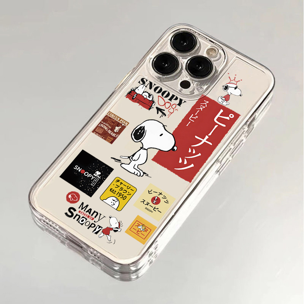 Cartoon Dog Snoopy Casing for iPhone 16 15 14 Plus 13 12 11 iPhone16 ...