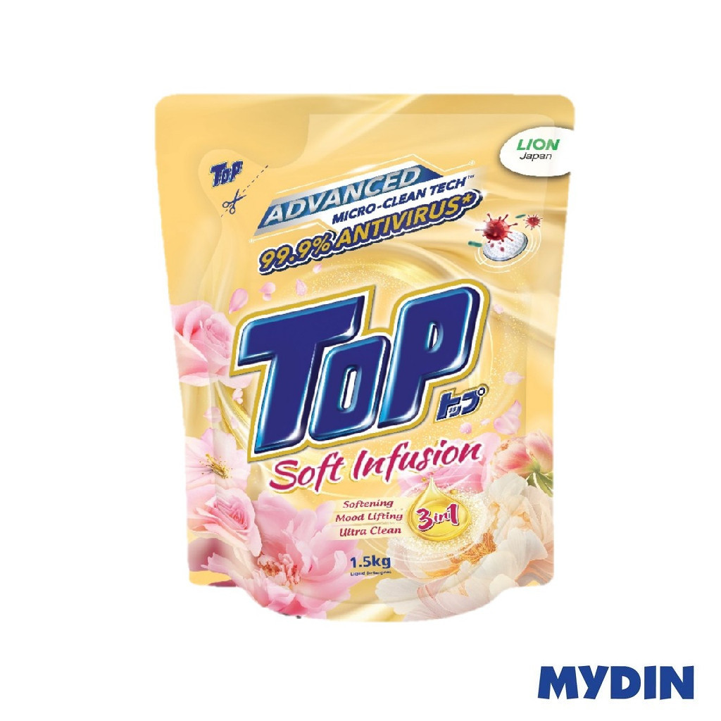 Top Detergent Liquid Soft Infusion Refill (1.5kg) | Shopee Singapore