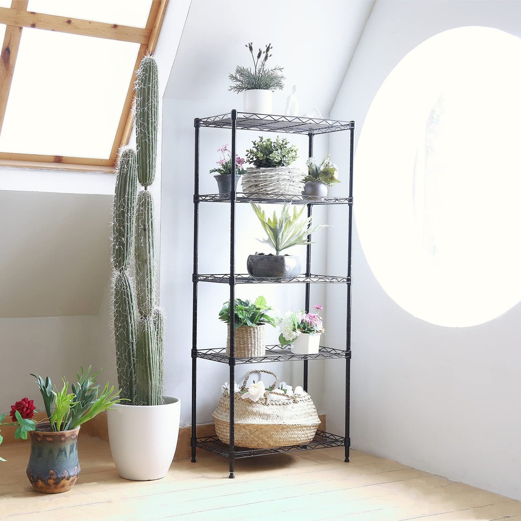 [in stock] Metal Adjustable Wire Mesh Storage Rack Floor Multi-Layer ...