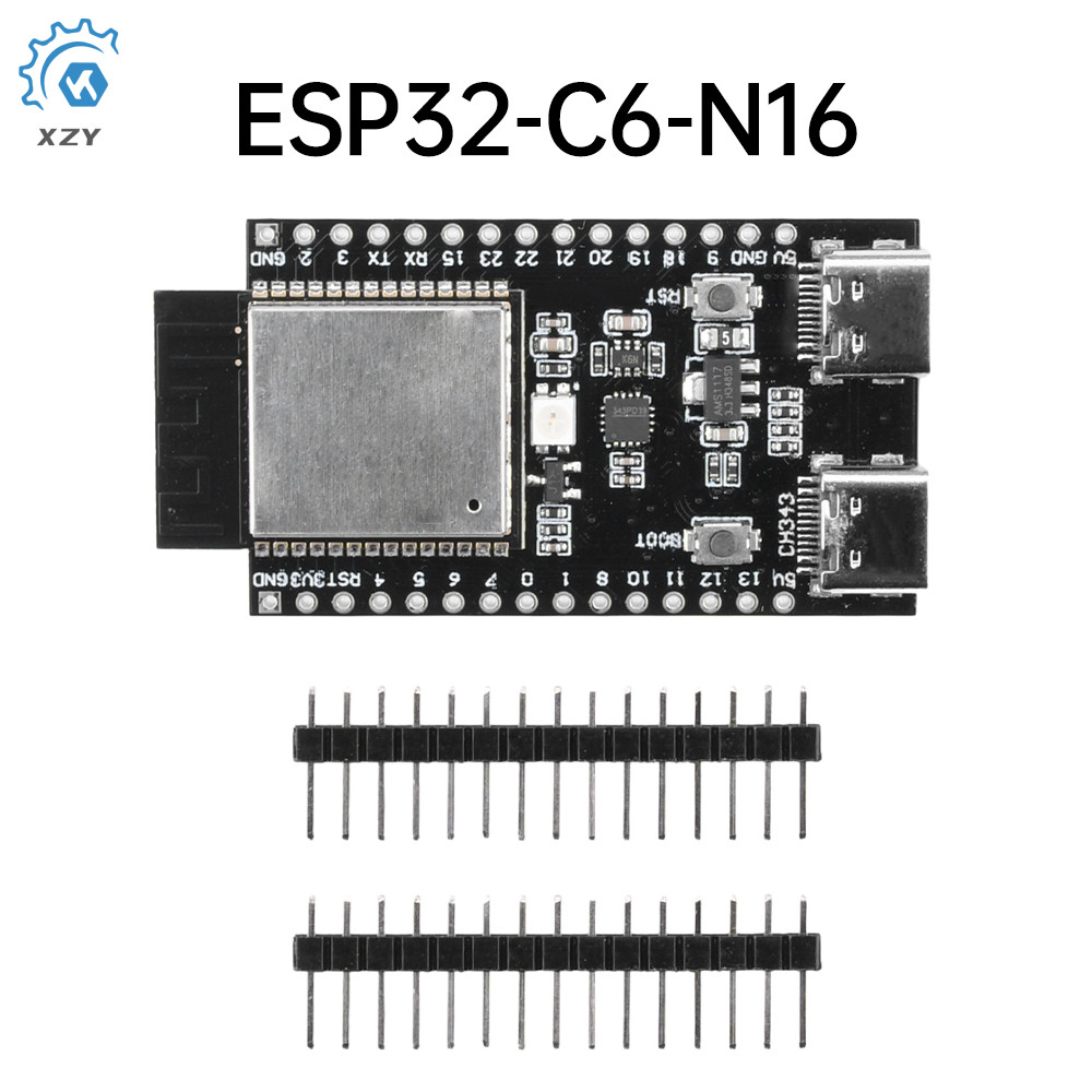 ESP32-C6 WiFi Bluetooth Development Board Core Board Onboard ESP32-C6-WROOM-1 Module Dual TYPE-C ...