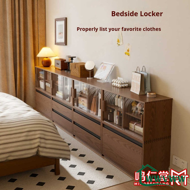 W L Solid Wood TV Console Storage Cabinet Integrated TV Cabinet Floor ...