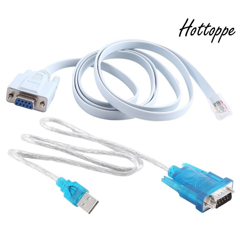 RJ45 Network Cable Serial Cable Rj45 to DB9 and RS232 to USB (2 in 1 ...