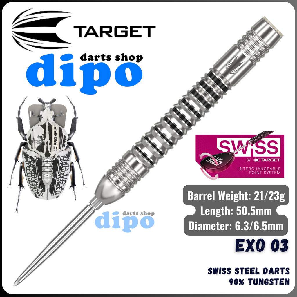 TARGET EXO 03 (90% Tungsten) - TARGET Swiss Steel Darts | Shopee Singapore