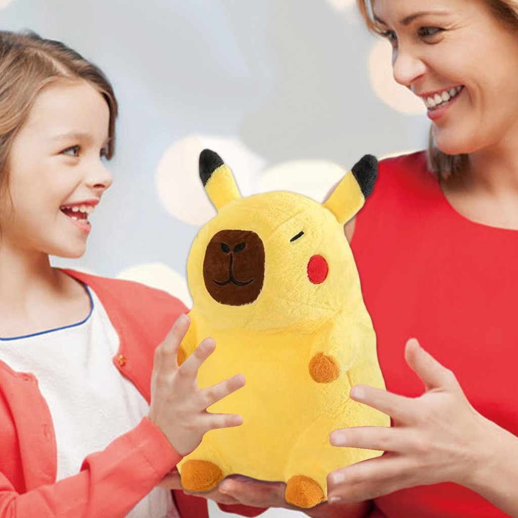Capybara Stuffed Animal Pikachu Plush Toy Cute Capybara Stuffed Animal ...