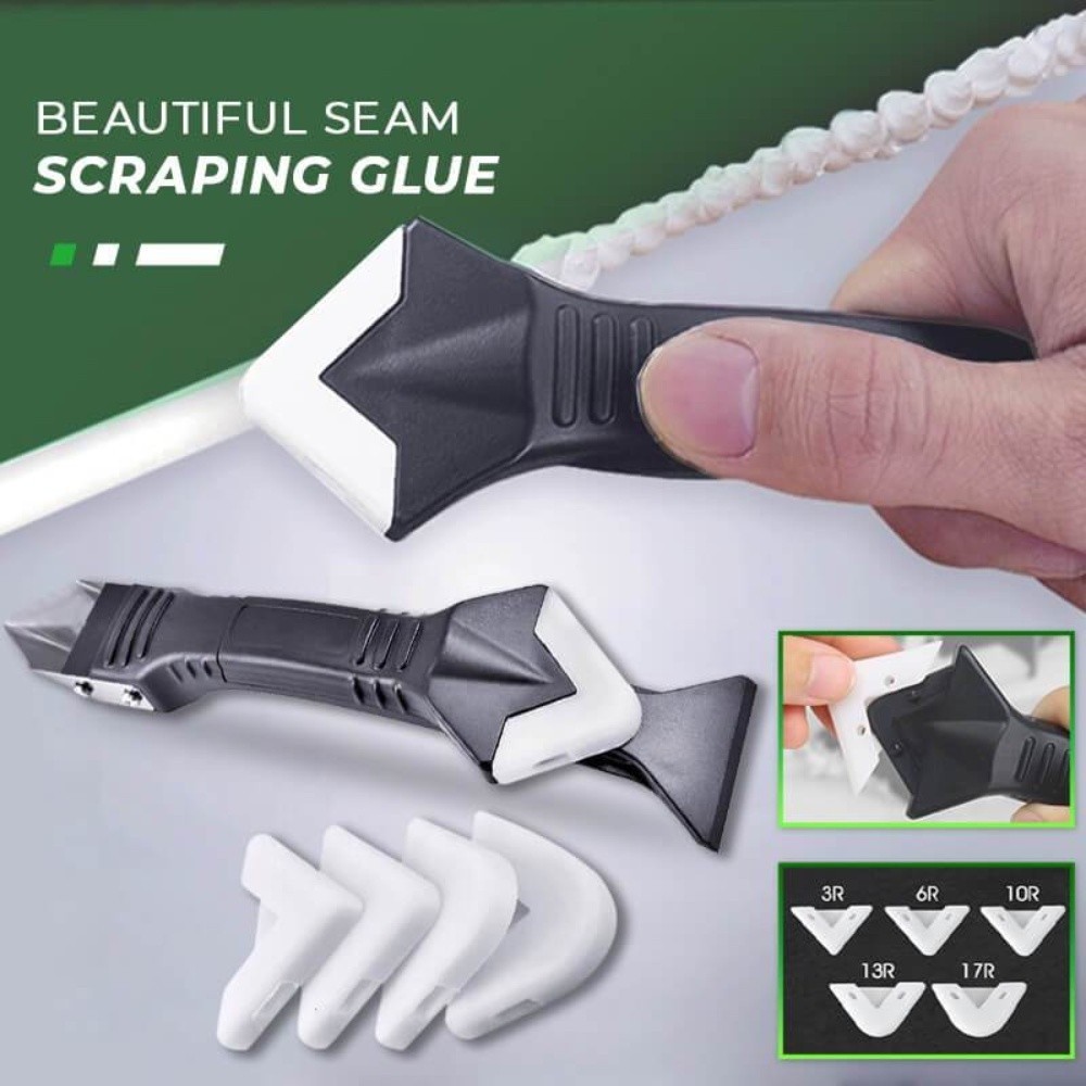 Silicone Scraper Caulk Tools Glass Glue Angle Scraper Stainless ...