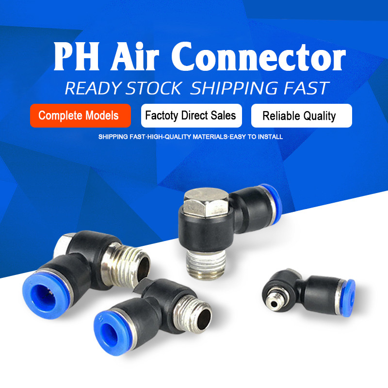 PH external hexagonal thread elbow Pneumatic Air Fittings Hose Adapter ...