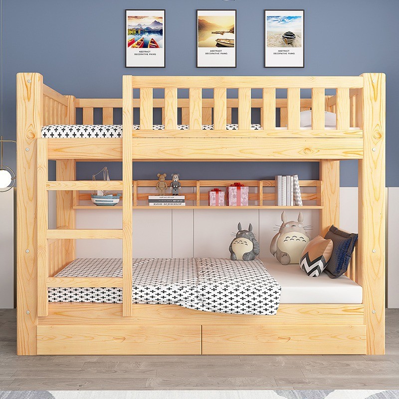 Q-6/Bunk Bed Bunk Bed Solid Wood Double Bed Staff Two-Layer Bed Height ...