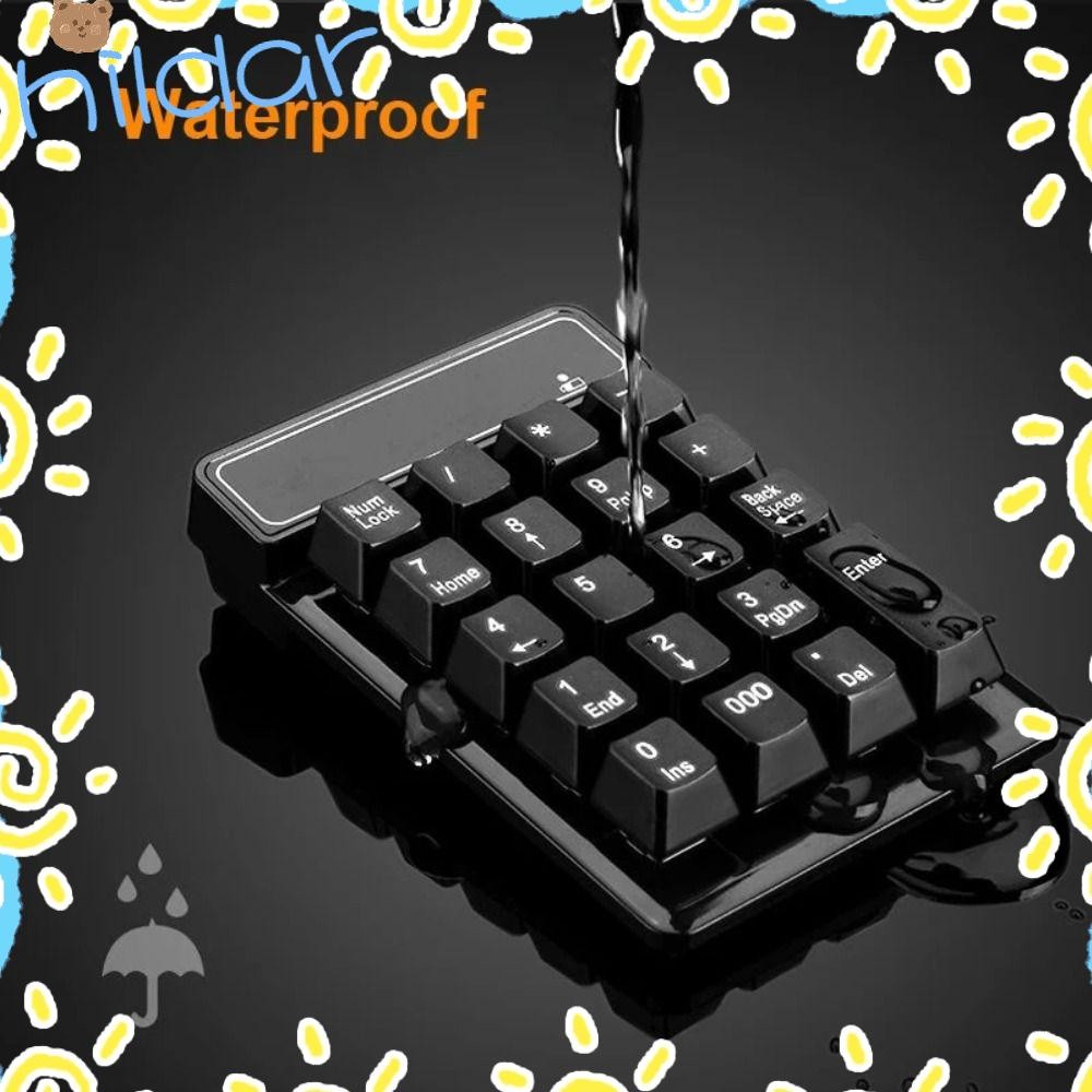 HILDAR Wireless Wired Keyboard, 2.4GHz Floating Key USB Numeric Keypad ...