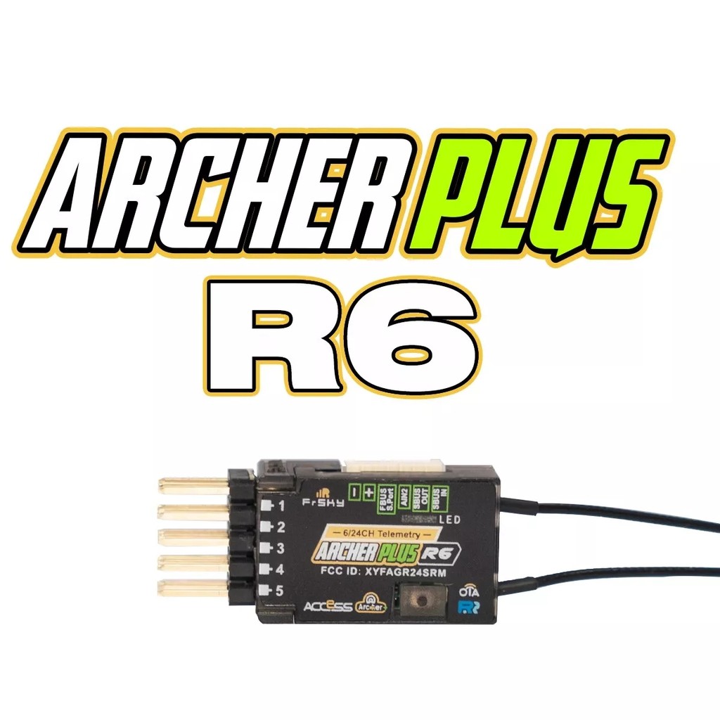 FrSky ARCHER PLUS R6 Receiver 6 High-precision PWM Channel ACCESS and ...