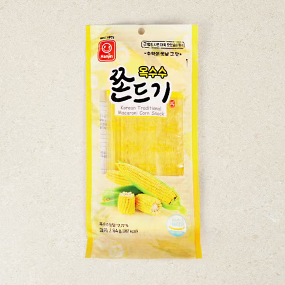Hanjin Corn Macaroni Snack / Chewy Sweet Corn Strip / Traditional ...